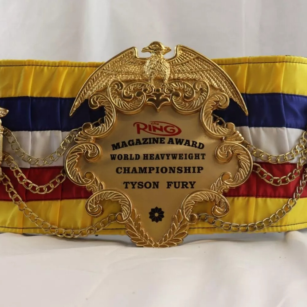 Pre-owned Ring Magazine Award Championship Tyson Fury Boxing Belt ...